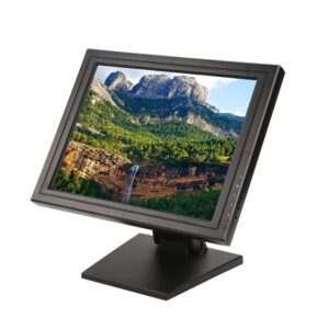 LOYALHEARTDY 17" LCD Touchscreen Monitor with Multi-Position POS Stand, for Office, Retail, Restaurant, Bar, Gym, Warehouse