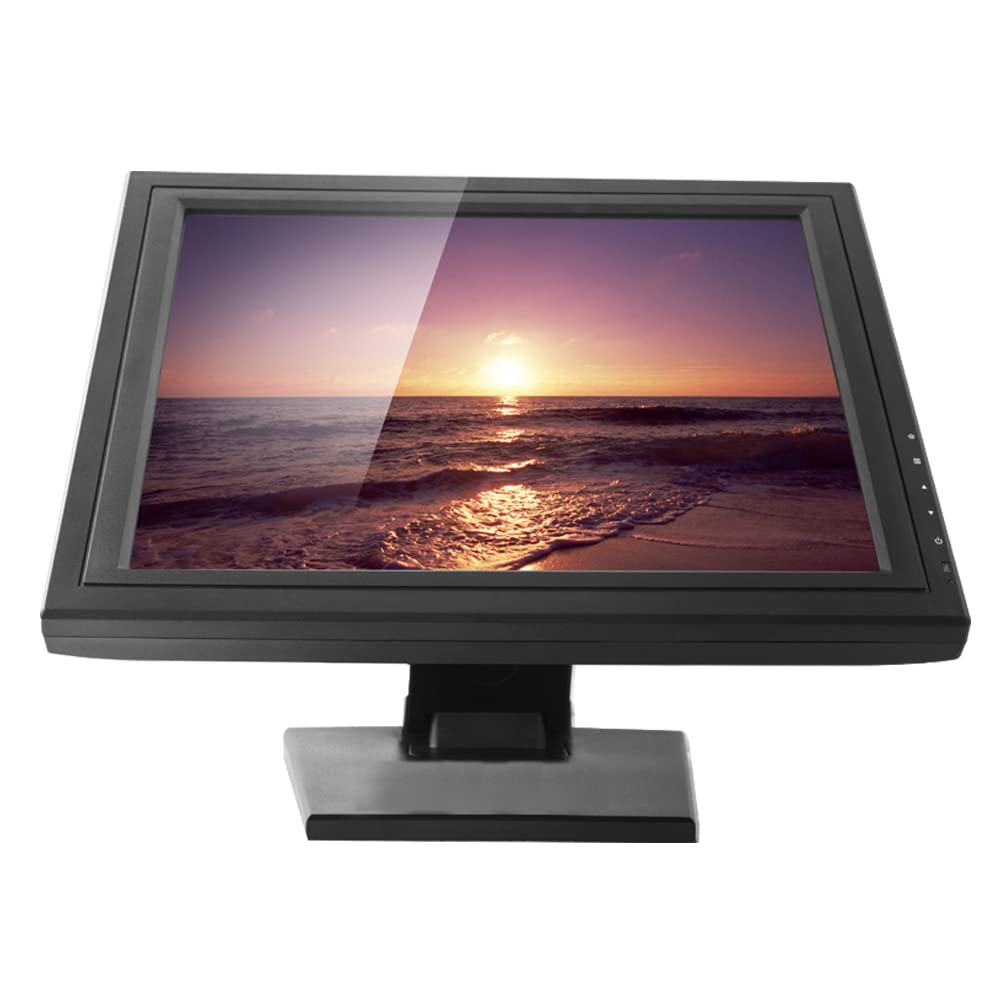 LOYALHEARTDY 17" LCD Touchscreen Monitor with Multi-Position POS Stand, for Office, Retail, Restaurant, Bar, Gym, Warehouse