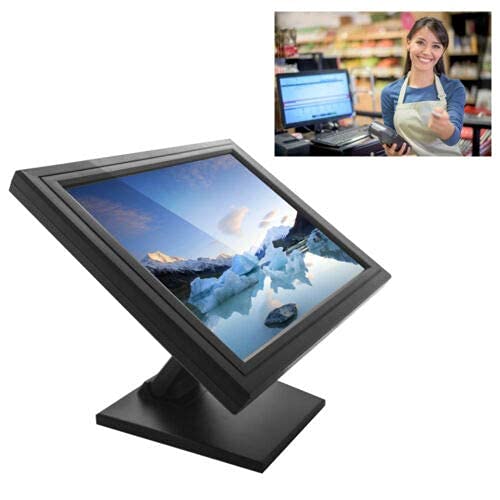 LOYALHEARTDY 17" LCD Touchscreen Monitor with Multi-Position POS Stand, for Office, Retail, Restaurant, Bar, Gym, Warehouse