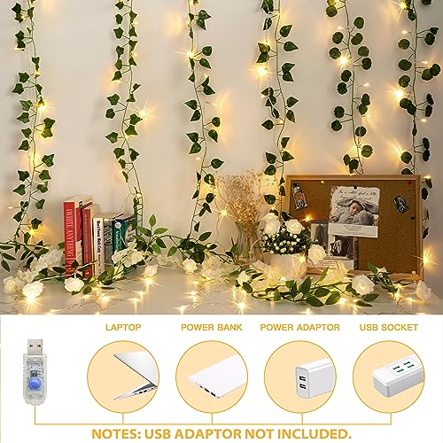 suddus Curtain Lights for Bedroom, 200 Led 6.5ft x 6.5ft Hanging String Lights Outdoor, Fairy Curtain Lights Indoor for Christmas, Wall, Backdrop, Window, Wedding, Party, Brithday Decor, Warm White