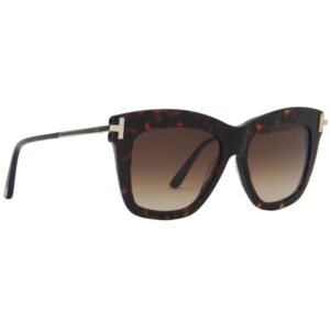 Tom Ford DASHA FT 0822 Dark Havana/Light Brown Shaded 52/16/140 women Sunglasses