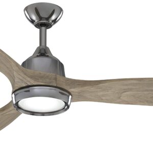 Minka-Aire F749L-GM/SG Skyhawk 60" 3 Blade Ceiling Fan in Gun Metal Finish with Seashore Gray Blades and LED Light