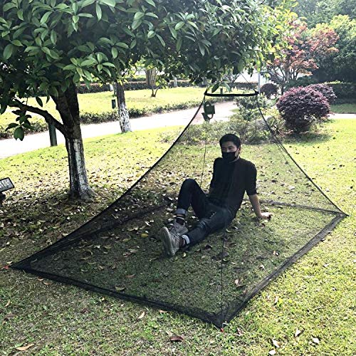 No-See-Um Camping Mosquito Net Bed Compact and Ultra-Light for Travel，Finest Holes Mesh 2000 Noseeum Netting for Camping and Hiking, Without Sleeping Mat (Double Brown Color)