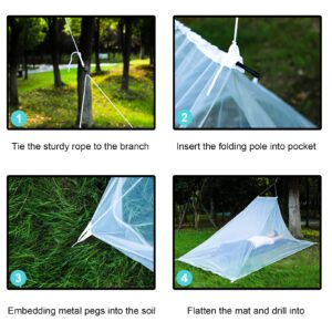 No-See-Um Camping Mosquito Net Bed Compact and Ultra-Light for Travel，Finest Holes Mesh 2000 Noseeum Netting for Camping and Hiking, Without Sleeping Mat (Double Brown Color)