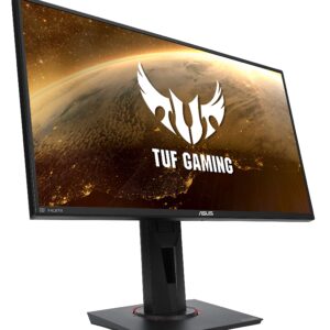 ASUS TUF Gaming VG259QR 24.5” Gaming Monitor, 1080P Full HD, 165Hz (Supports 144Hz), 1ms, Extreme Low Motion Blur, G-SYNC ready, Eye Care, DisplayPort HDMI, Shadow Boost, Height Adjustable,Black