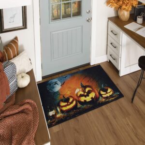 mohawk home halloween kitchen mat, glowing jacks multi (2' 6" x 4' 2")