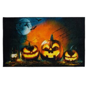 Mohawk Home Halloween Kitchen Mat, Glowing Jacks Multi (2' 6" x 4' 2")