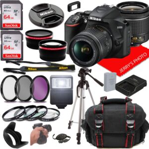 nikon d3500 dslr camera w/nikkor 18-55mm f/3.5-5.6g vr lens + case + 128gb memory (26pc bundle)