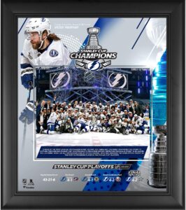 tampa bay lightning 2020 stanley cup champions framed 15" x 17" collage - nhl team plaques and collages