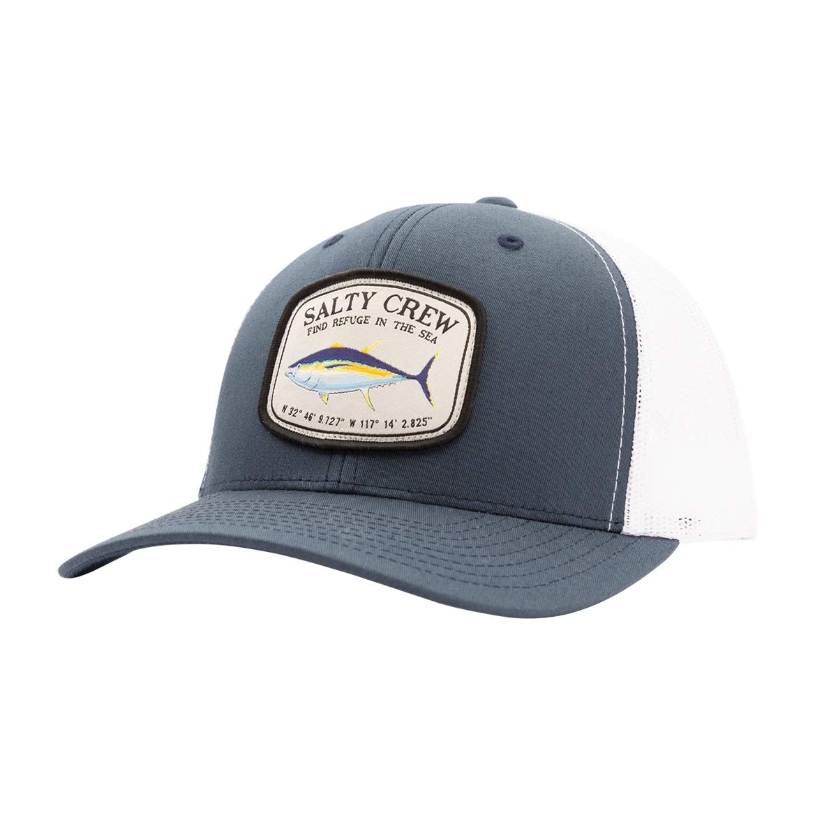 Salty Crew Pacific Retro Trucker Hat Navy/White OS - Baseball Hat Unisex Adjustable for Adults Premium Cotton Hat Outdoor Sports for Men and Women