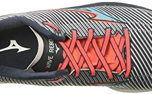 Mizuno Men's Wave Rebellion, India Ink/Scuba Blue, 10