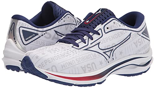 Mizuno Women's Wave Rider 25 Running Shoe, White, 9.5