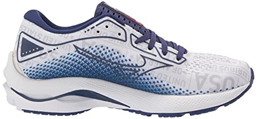 Mizuno Women's Wave Rider 25 Running Shoe, White, 9.5