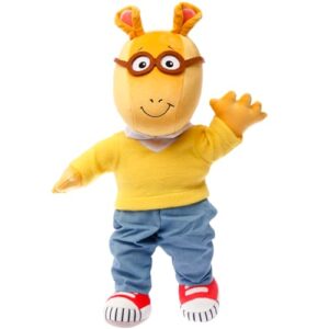 mighty mojo plush arthur the ardvark doll from pbs show arthur - cute, soft, stuffed plush toy for kids - 15 inches (daytime arthur)