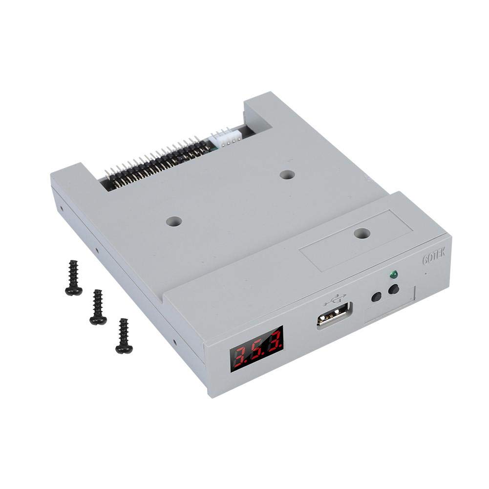 Sutinna USB Floppy Drive Emulator, SFR1M44-U100 3.5in 1.44MB USB SSD Floppy Drive Emulator Built-in Memory Plug and Play for Industrial Control Device