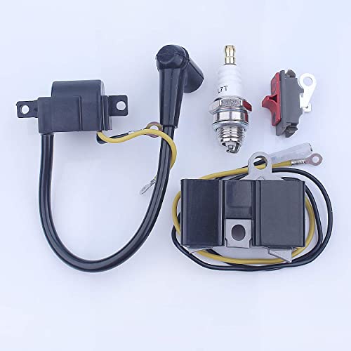 Mtanlo Ignition Coil Module Kit for Husqvarna 266XP 266SE 51 55 61 66 162 266 Jonsered 630 670 Chainsaw 501546201 501517201 501516201 501617201