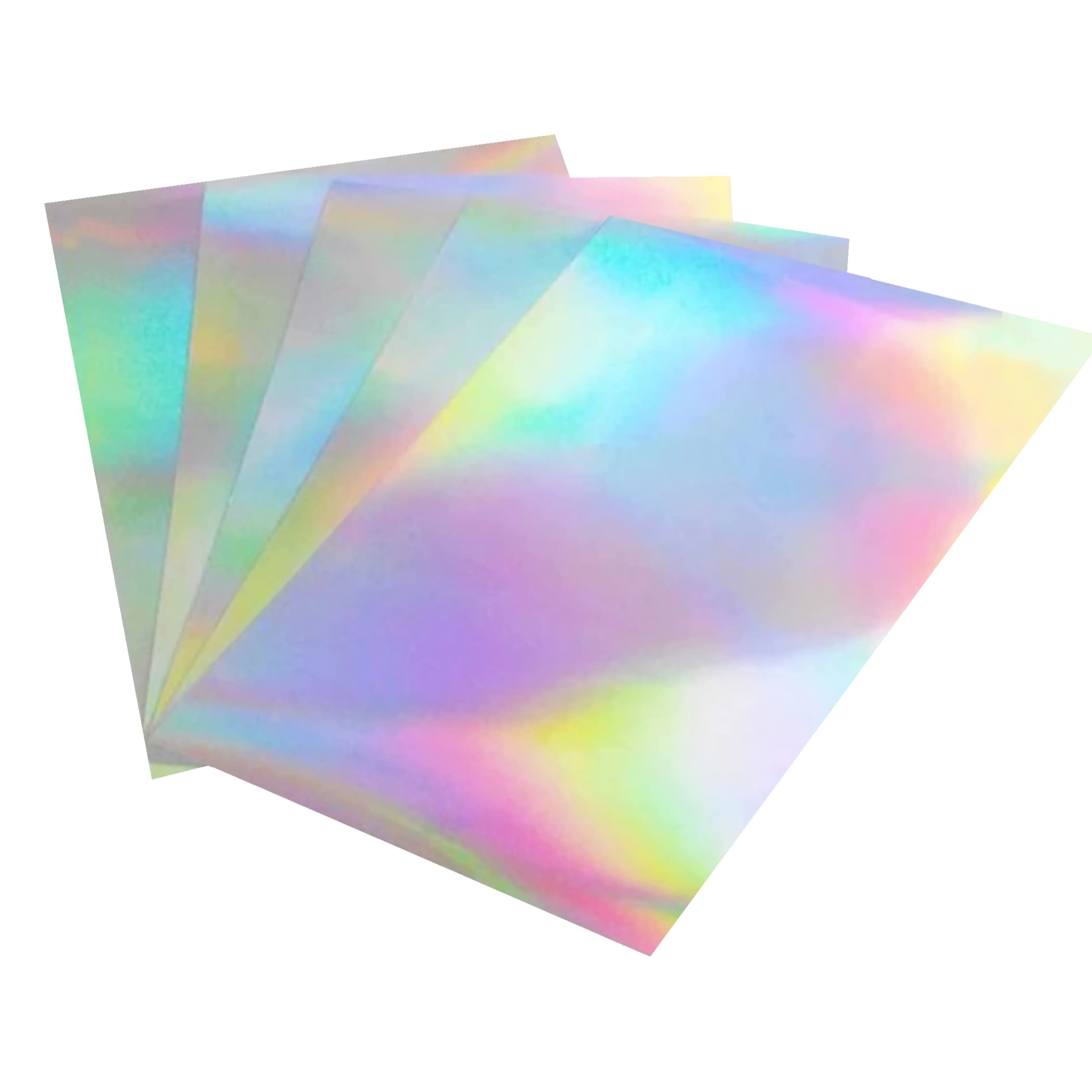 20 Sheets Holographic Sticker Paper 8.5x11 inch Printable Waterproof Sticker Paper Rainbow Vinyl Sticker Paper for Inkjet or Laser Printer