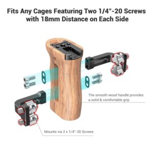 SMALLRIG Camera Cage Kit Professional Kit for Sony Alpha 7S III / A7S III / A7S3 with HDMI Cable Clamp and Wooden Side Handle - 3008