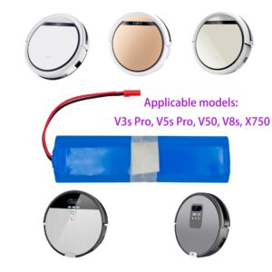 Replacement Battery for ILIFE V3s Pro V5s Pro V50 V8s X750, fits Part Number 18650B4-4S1P-AGX-2,14.4V Li-ion 2600mAh/37.44Wh