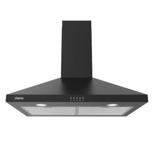 black range hood 30 inch 450 cfm wall mount range hood with anti-fingerprint design, stove hood vent for kitchen with 3 speed fan, ducted and ductless convertible, cab75206p