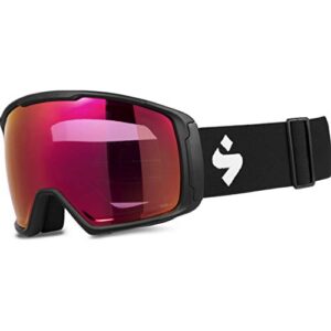 sweet protection clockwork max rig reflect bli (bonus lens included) goggles - ski and snowboard gear with uv protection, anti-fog, and interchangeable lens, bixbite+rig l amethyst/matte black/black