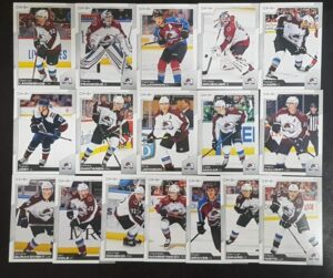 2020-21 o-pee-chee opc colorado avalanche base team set of 17 cards: #3 andre burakovsky #19 ian cole #29 joonas donskoi #58 gabriel landeskog #67 vladislav namestnikov #125 pavel francouz #128 ryan graves #171 nathan mackinnon #177 samuel girard #183 phi