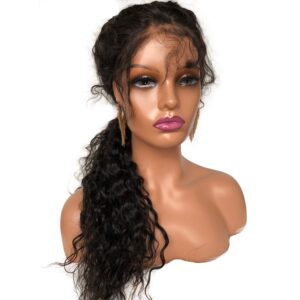 voloria realistic female mannequin head with shoulder manikin pvc head bust wig head stand with makeup for wigs necklace earrings light brown