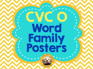 cvc o word family posters with pictures