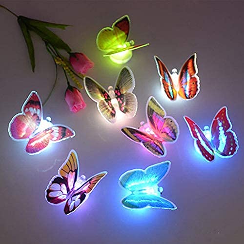 CactusAngui Night Light, Color Changing Cute Butterfly LED Night Light, Suitable for Bedroom, Bathroom, Toilet, Stairs, Kitchen, Hallway, Compact Nightlight, Warm White