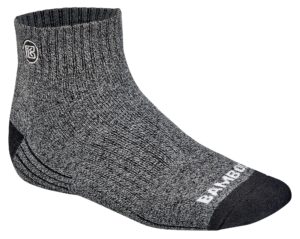 premium bamboo crew work socks- quarter high moisture wicking, odor eliminating heather gray quarter crew socks for men size 9-12 - 3 pair