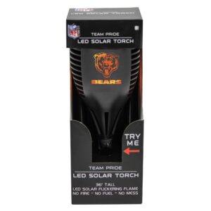 Sporticulture Chicago Bears 36 Inch Tall LED Torch Light-Emulates Flickering Flames-Auto On & Off Outdoor Waterproof Landscape Lighting Decoration-Security Light for Any Patio, Yard & Walkway