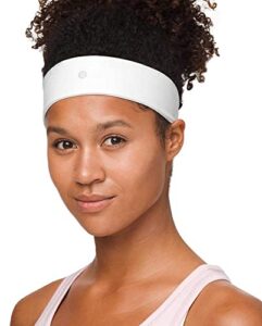 lululemon fly away tamer headband (white)