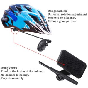 Accmor 2 Pack Bike Helmet Mirror, 360 Degree Adjustable Lightweight Bicycle Cycling Rear View Helmet Mirror for Cycling, Cycling Accessories