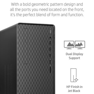 HP Desktop PC, AMD Ryzen 3 4300G Processor, 8 GB of RAM, 512 GB SSD Storage, Windows 11, High Speed Performance, Computer, 8 USB Ports, for Business, Study, Videos, and Gaming (M01-F1120, 2021)