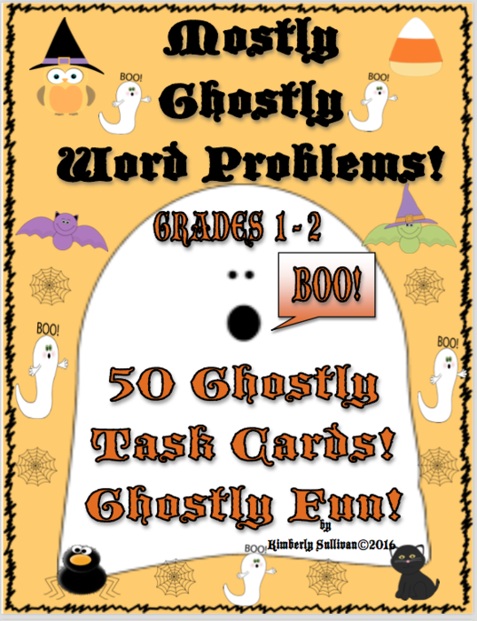 Halloween Mostly Ghostly 50 Word Problems Grade 1