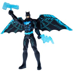 dc comics batman bat-tech 12-inch deluxe action figure with expanding wings, lights and over 20 sounds, kids toys for boys