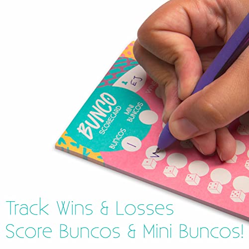 Bunco Scoresheet Refills - 75 Scoreboards & 25 Table Sheet Tally Pads - Must-Have Party Supplies, Fun Learning Activities, & Extra Game Pieces for Family Night, Rec Rooms, & Fundraisers