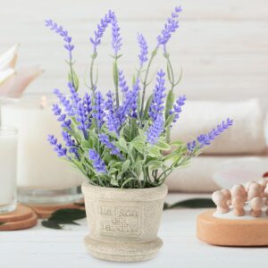 BESPORTBLE Artificial Potted Lavender Plant, Purple, 8.7 x 3.1 x 3.1 inches, Plastic, 1 Count, Indoor Use, Decoration, Party, Office, Wedding, All Seasons