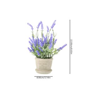 BESPORTBLE Artificial Potted Lavender Plant, Purple, 8.7 x 3.1 x 3.1 inches, Plastic, 1 Count, Indoor Use, Decoration, Party, Office, Wedding, All Seasons