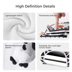 TUMAMA Black and White Baby Toys, High Contrast Baby Tummy Time Toys, Newborn Soft Books Mirror Rattles, Montessori Sensory Toys 0-12 Months, Hanging Infant Toys for Carseat Stroller Play Mat Crib