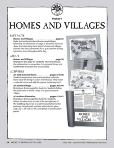 pocket 04: homes and villages (colonial america)