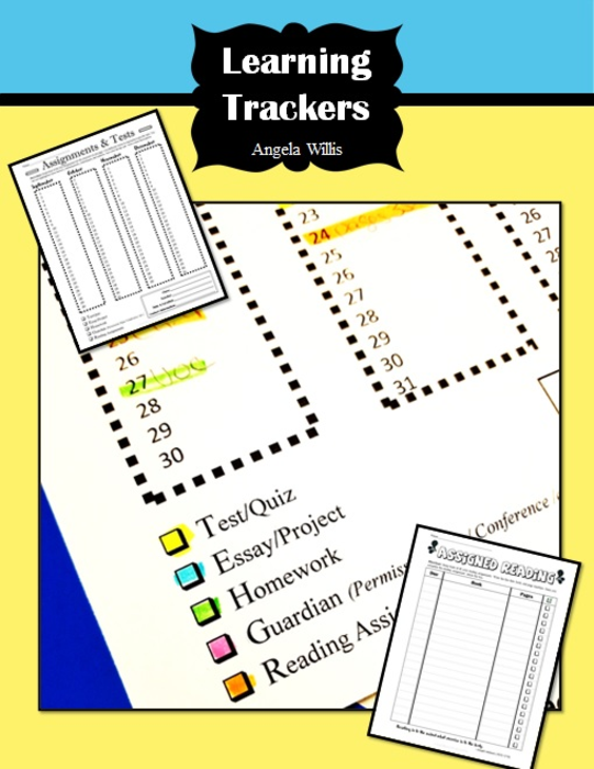 3 Learning Trackers for Students!Homework/Reading/Grade Trackers