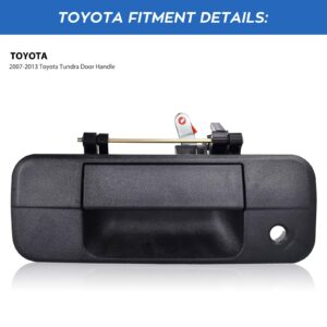 FAERSI Tailgate Handle Rear Liftgate Latch Door Handle with Keyhole Replacements for Toyota Tundra 2007 2008 2009 2010 2011 2012 2013, Replaces# 69090-0C040, 690900C040, 81213