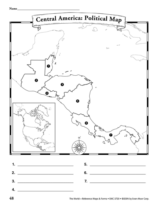 Central America & the Antilles: Maps & Forms