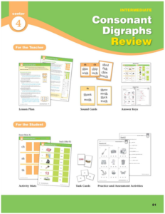 center 04 consonant digraphs review (phonics intervention centers)