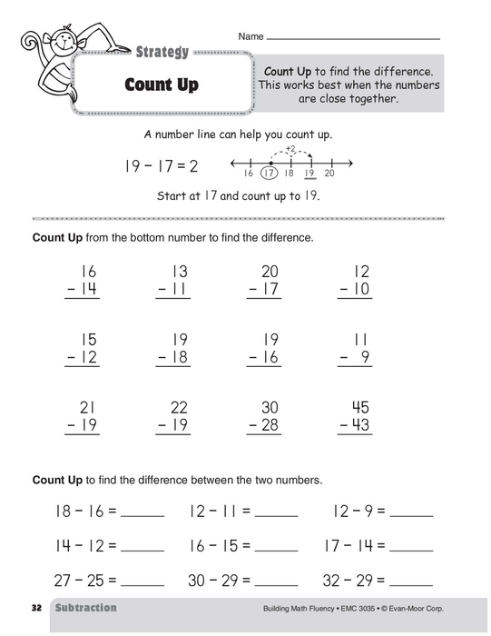 Subtraction Strategies, Grade 3 Count Up