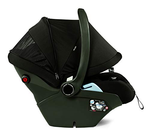 Peg Perego Primo Viaggio 4-35 Lounge - Reclining Rear Facing Infant Car Seat - Includes Base with Load Leg & Anti-Rebound Bar - for Babies 4 to 35 lbs - Made in Italy - Onyx (Black)