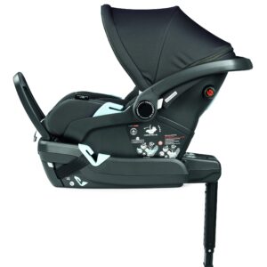 Peg Perego Primo Viaggio 4-35 Lounge - Reclining Rear Facing Infant Car Seat - Includes Base with Load Leg & Anti-Rebound Bar - for Babies 4 to 35 lbs - Made in Italy - Onyx (Black)