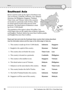 asia: political divisions: southeast asia