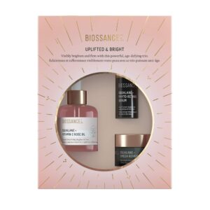 biossance uplifted and bright set, 3-piece set